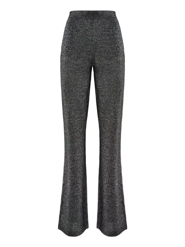 Missoni Metallic-effect Flared Trousers - Grey