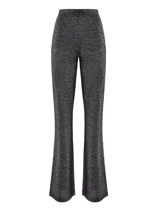 Missoni Metallic-effect Flared Trousers - Grey