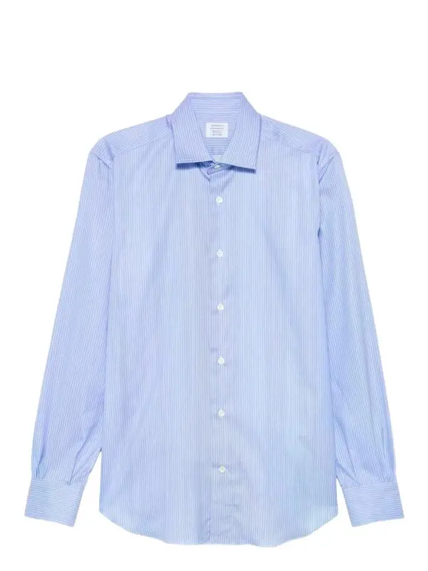 MAZZARELLI Striped Long-sleeved Shirt - Blue