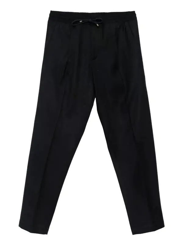 BRIGLIA 1949 Drawstring Wool Trousers - Blue