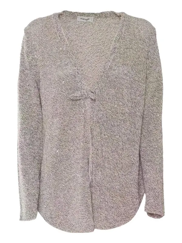 KANGRA Sequin-embellished Cardigan - Neutrals