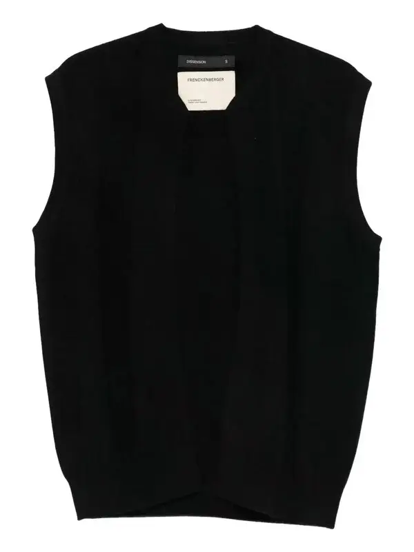 Frenckenberger Sleeveless Open-front Cashmere Cardigan - Black