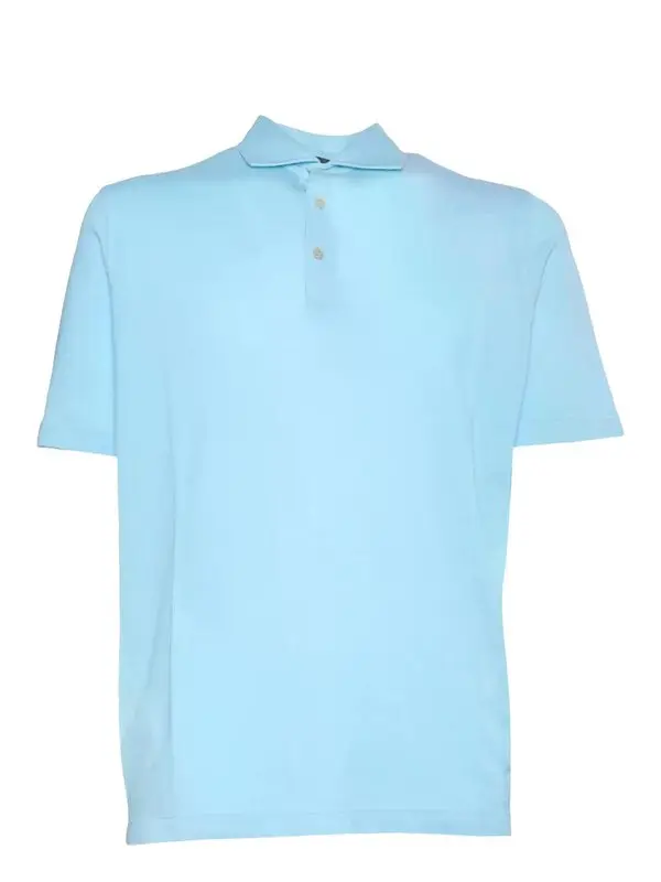 FILIPPO DE LAURENTIIS Cotton Polo Shirt - Blue