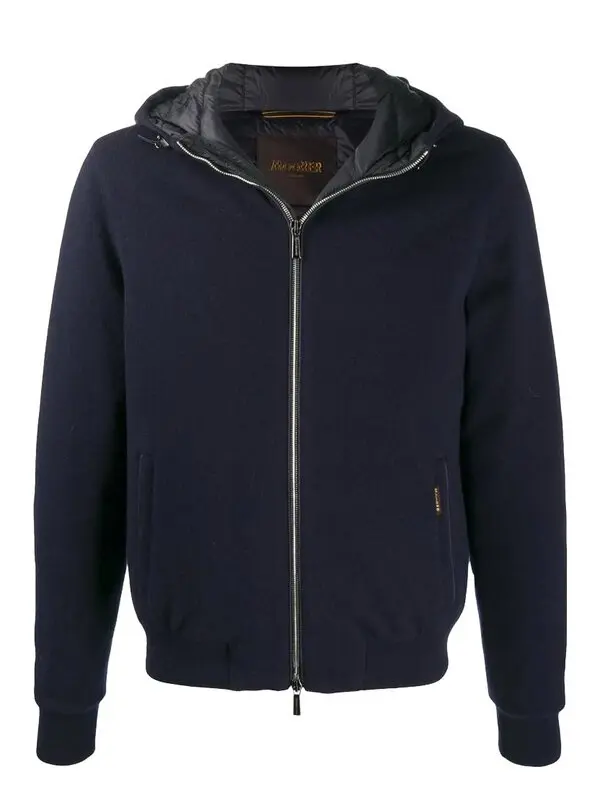 MOORER Virgin Wool-cashmere Jacket - Blue