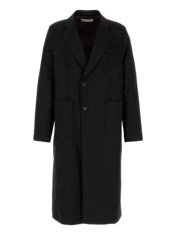 Our Legacy Robe Overcoat - Onyx Black Tech Sateen