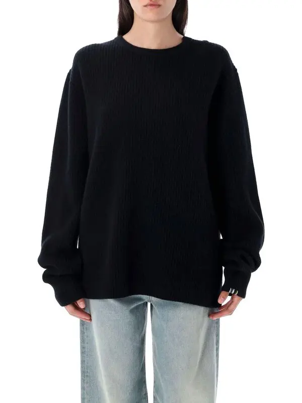 EXTREME CASHMERE X N°356 You Rib Sweater - Raven Black