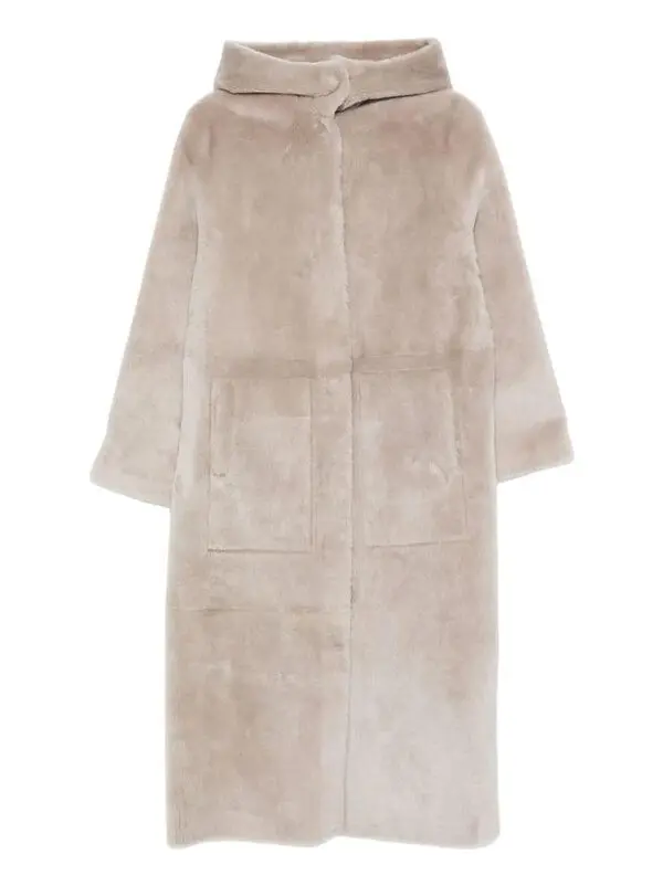 Simonette Ravizza Shearling Coat - Beige