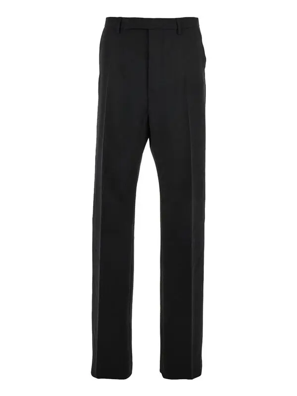 Rick Owens Geth Tailored Wool Trousers - Black