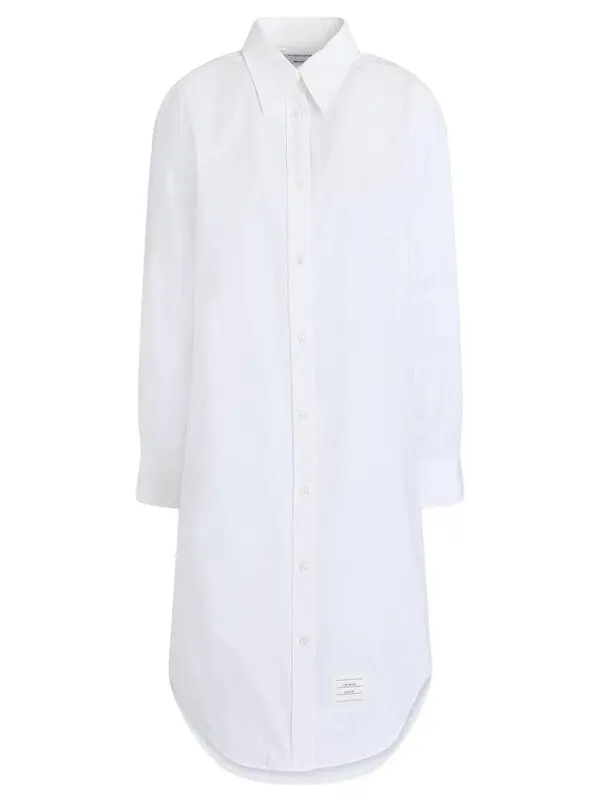 Thom Browne Cotton-poplin Shirt Dress - White
