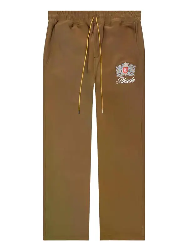 Rhude Brentwood Embroidered Track Pants - Brown