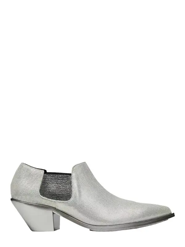 Junya Watanabe Metallic-effect Pointed-toe Chelsea Boots - Grey