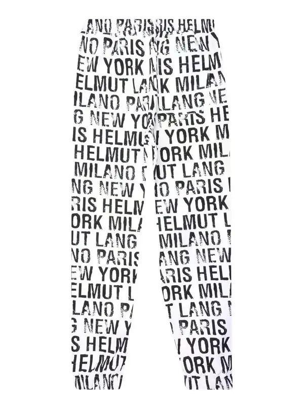 Helmut Lang All-over Logo-print Track Pants - White