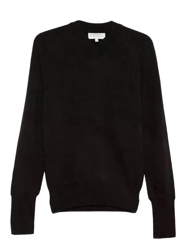 Studio Nicholson V-neck Merino-wool Sweater - Brown