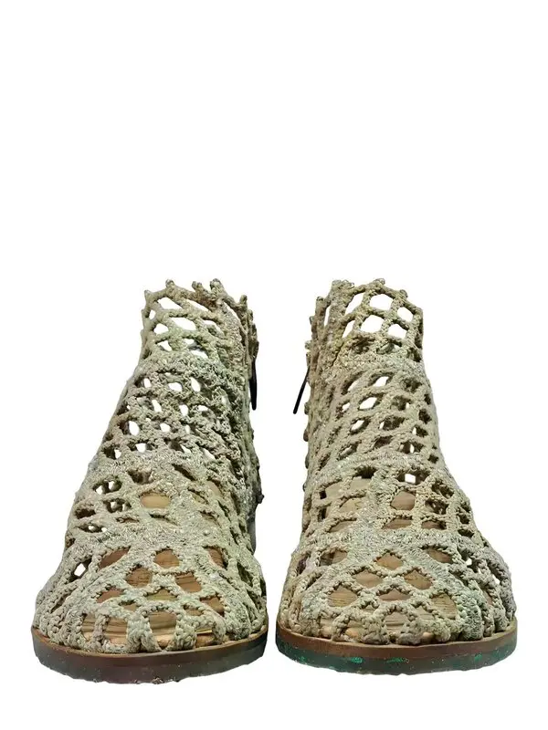 VERDURA SHOES Netted Ankle Boots - Neutrals