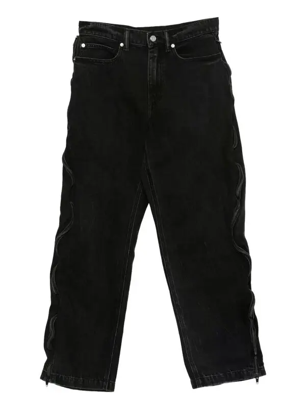 Alexander Wang Zip-detail Faded Jeans - Black