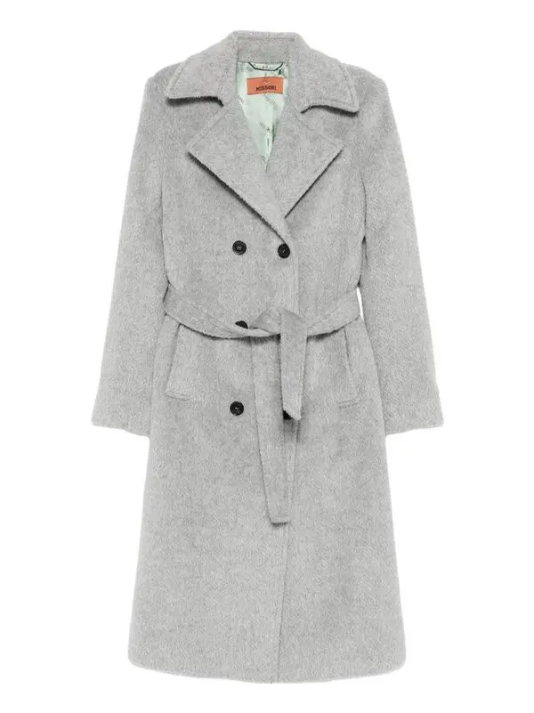 Missoni Double-breasted Belted Coat - Grey