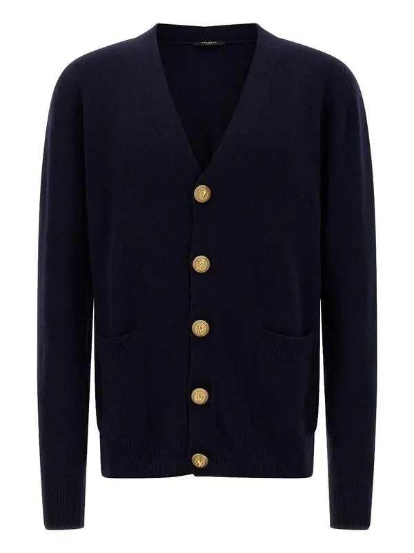 Balmain Eco-cashmere Cardigan - Blue