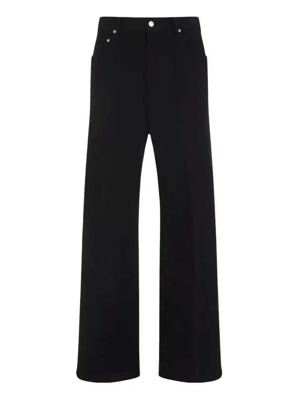 Rick Owens Geth Straight-fit Wide-leg Denim Pants - Black