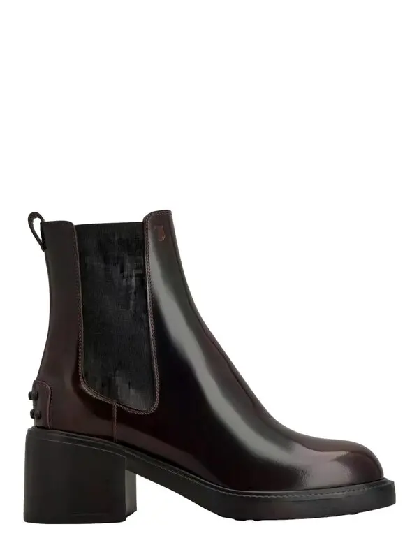 TOD'S Leather Chelsea Boots - Red