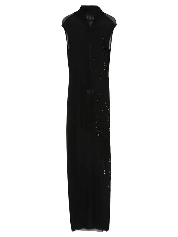 JEAN PAUL GAULTIER Sequin-embellished Maxi Dress - Black