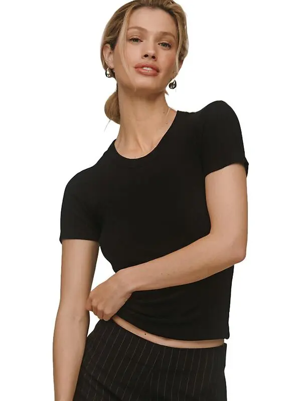 L*Space Be My Ba Ribbed Tee - Black