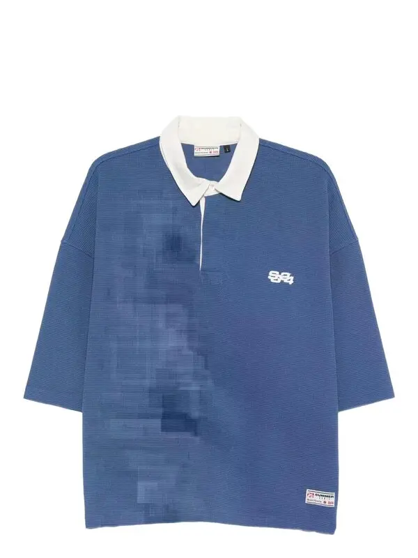 SUMMER GAMES Logo-patch Polo Shirt - Blue