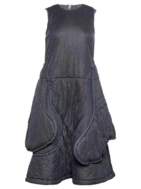 Comme Des Garçons Sleeveless Midi Dress - Black