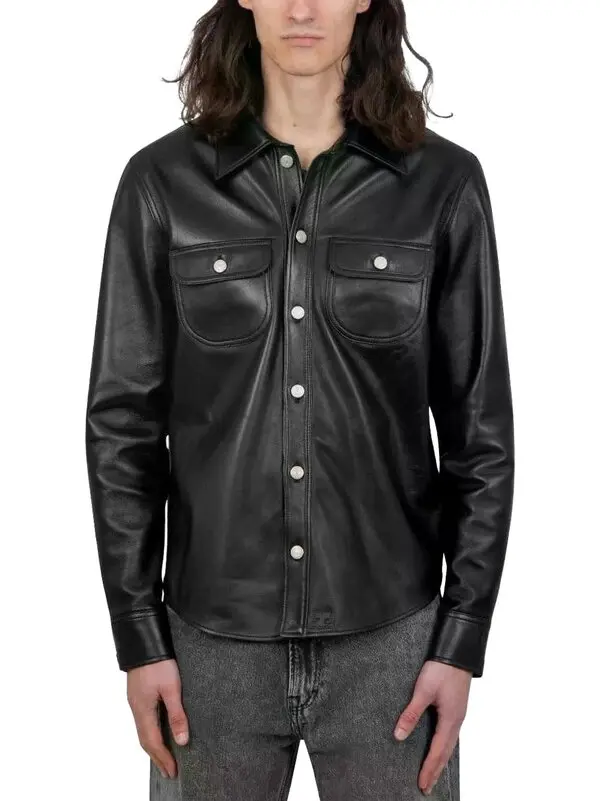 COURREGES Leather Shirt - Black