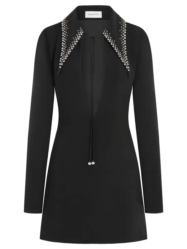 16Arlington Imre Embellished Mini Dress - Black