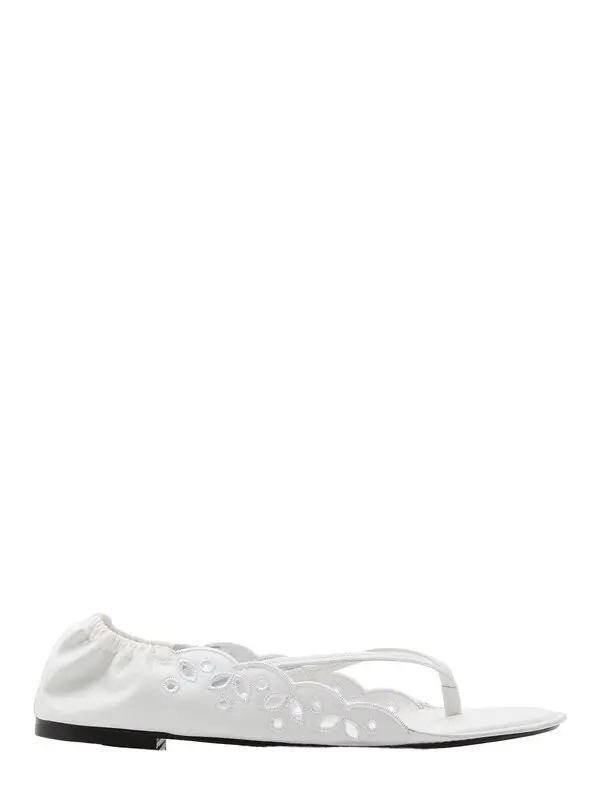 Jacquemus Barefoot Leather Sandals - White