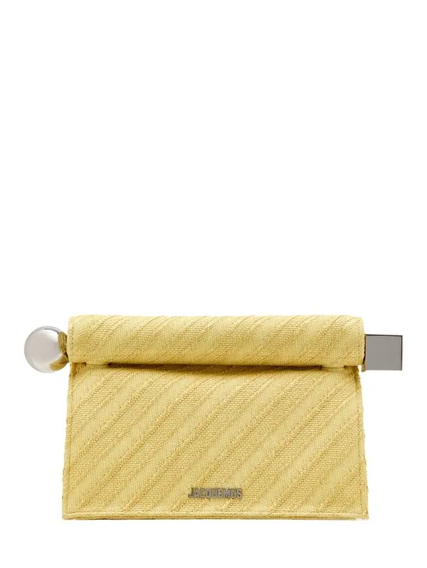 Jacquemus The Round Carré Cotton Clutch - Yellow