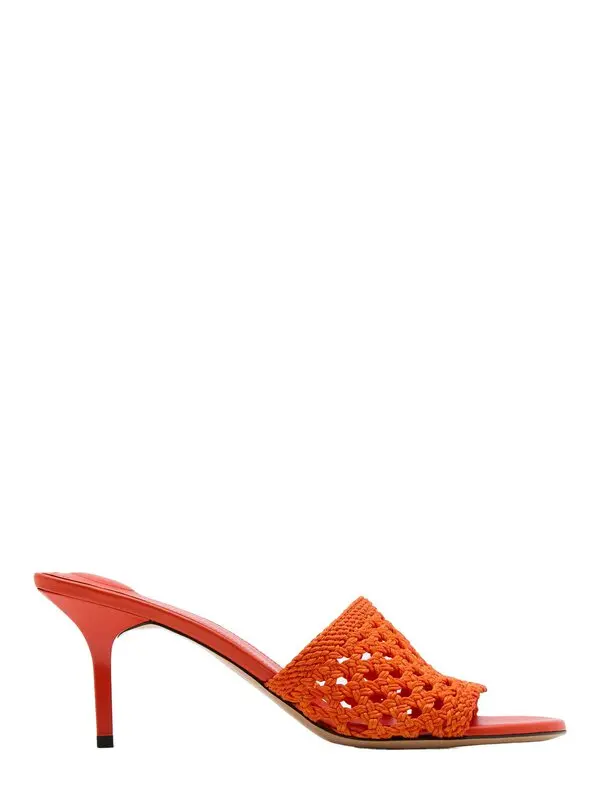 Jacquemus The Cubisto Leather Mules - Orange