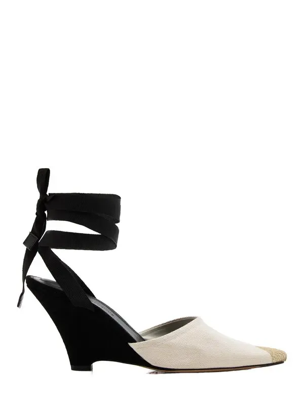 Jacquemus The H Leather Espadrilles - Black,white