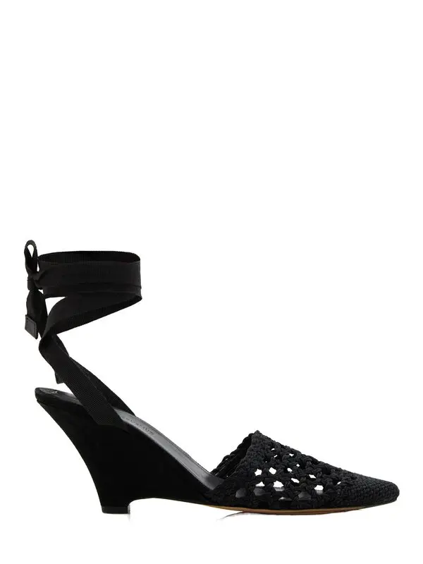 Jacquemus The H Leather Espadrilles - Black