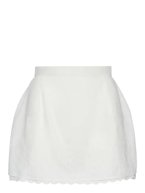 Magda Butrym Cotton-linen Mini Skirt - White