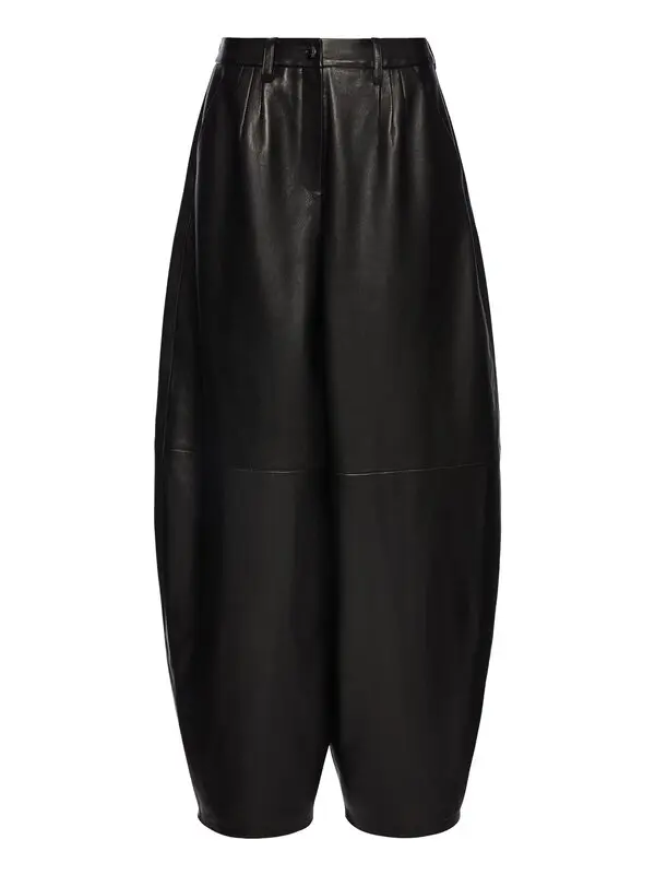 Magda Butrym Leather Wide-leg Pants - Black