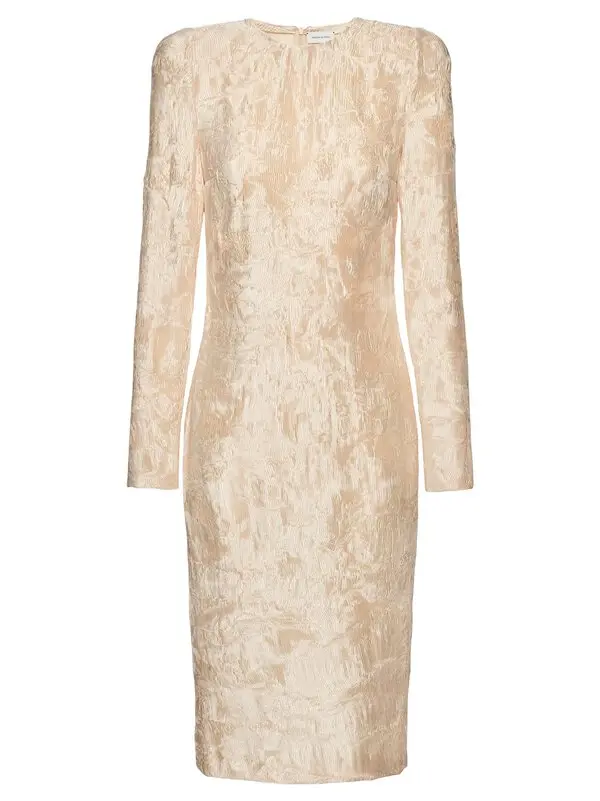 Magda Butrym Crushed Velvet Midi Dress - Gold