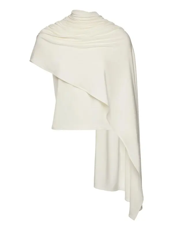 Magda Butrym Jersey Cape-effect Top - Ivory