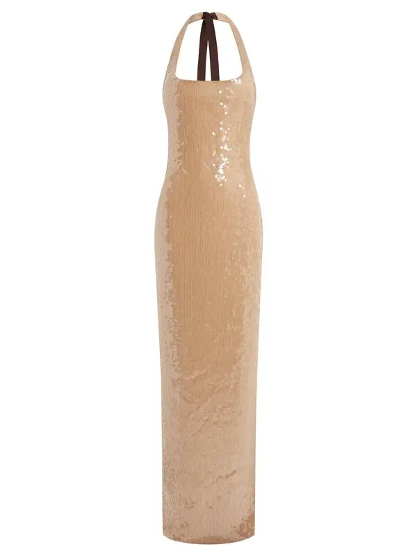 16Arlington Auden Sequined Gown - Nude