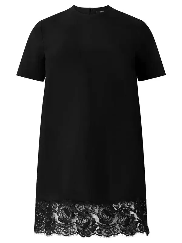 Roberto Cavalli Lace-hem Mini Dress - Black