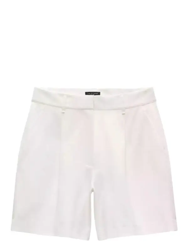 Rag & Bone Pleated High-waisted Shorts - White