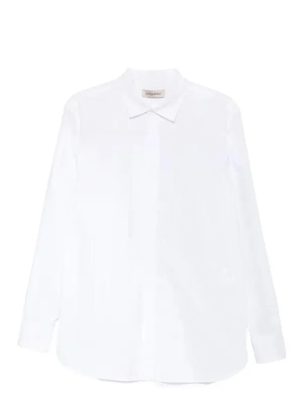 GENTRYPORTOFINO Long-sleeve Cotton Shirt - White
