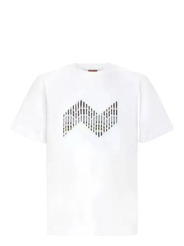 Missoni Zig-zag Pattern Logo-embroidered T-shirt - White