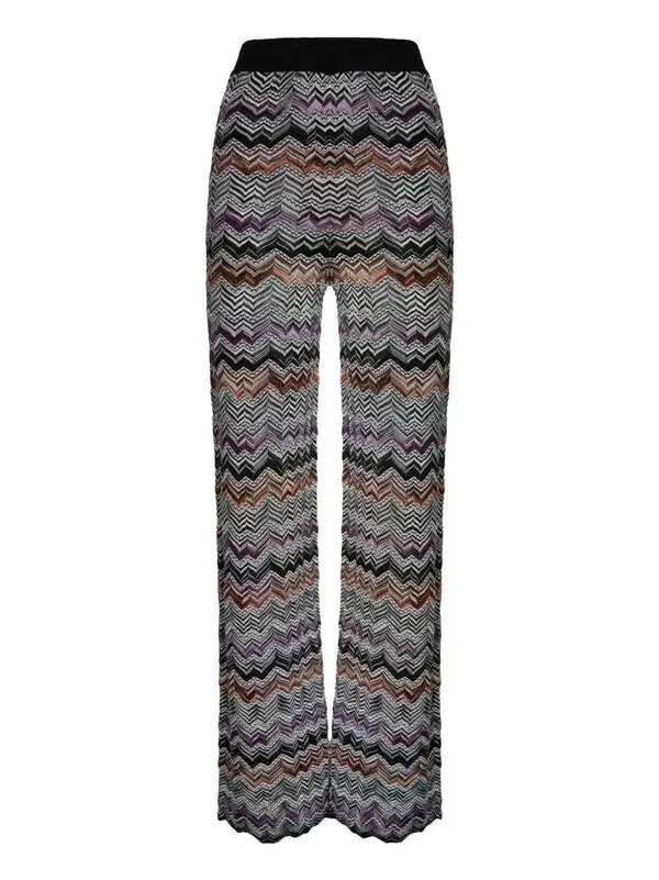 Missoni Chevron Knit Trousers - Black