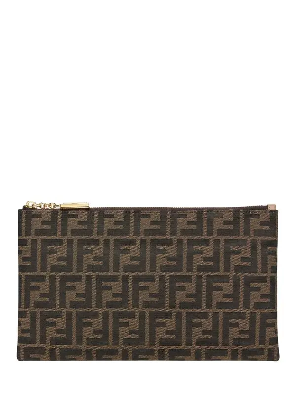 Fendi Flat Baguette Pouch Medium - Brown