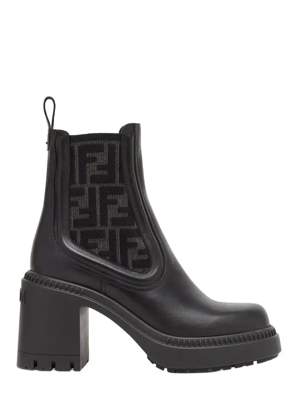 Fendi Domino Biker Boots - Black