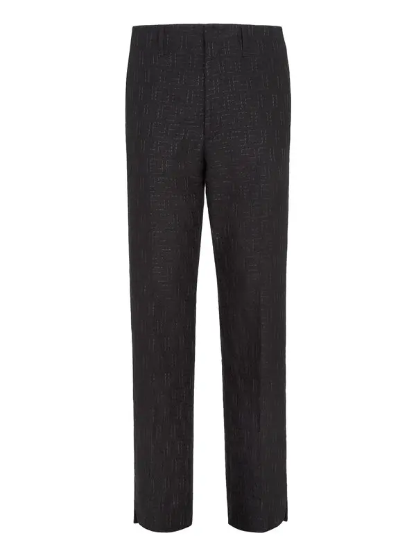 Fendi Tailored Linen Trousers - Black