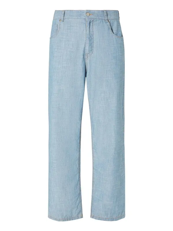 Fendi Straight Leg Jeans - Light Blue