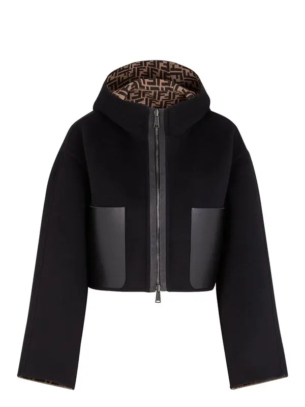 Fendi Reversible Cropped Jacket - Black