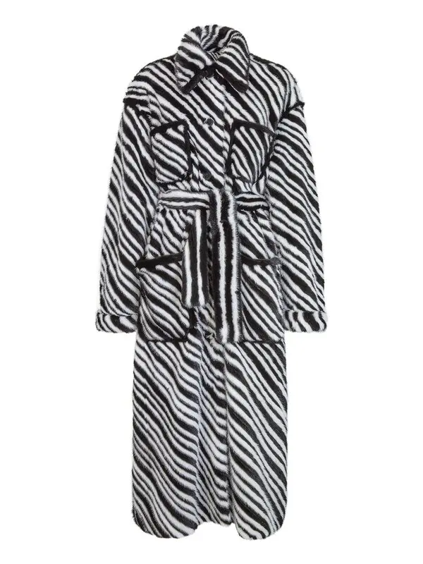 Fendi Robe-style Mink Coat - Multicolour